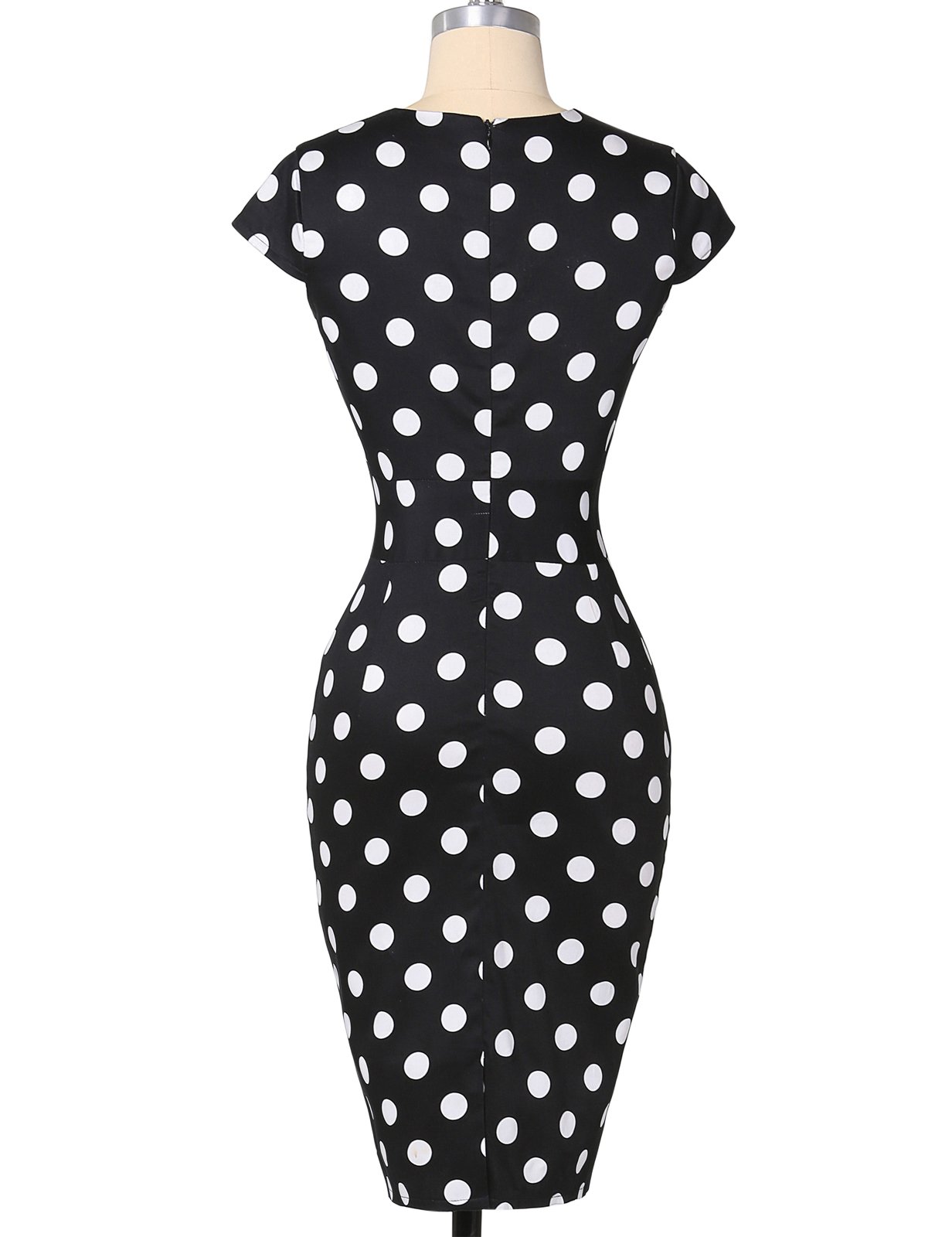 GRACE KARIN Womens 50s Cap Sleeve Cocktail Vintage Dress Black White Wiggle Dress