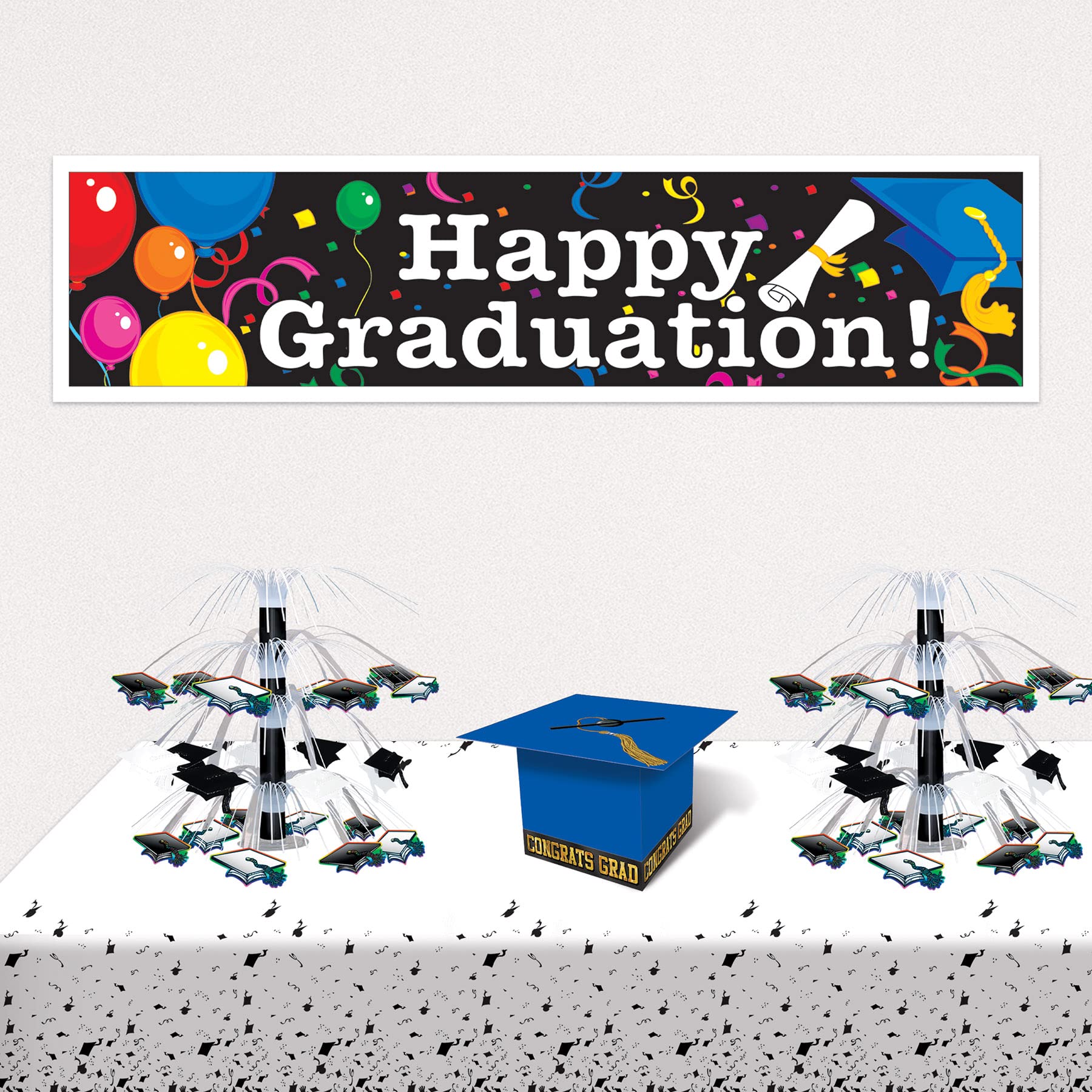 Beistle 2-Pack Graduation Banners, 15-Inch by 5-Feet