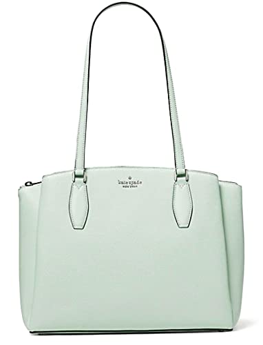 KATE SPADE MONET LARGE TRIPLE COMPARTMENT TOTE SHOULDER BAG CRYSTAL BLUE LEATHER