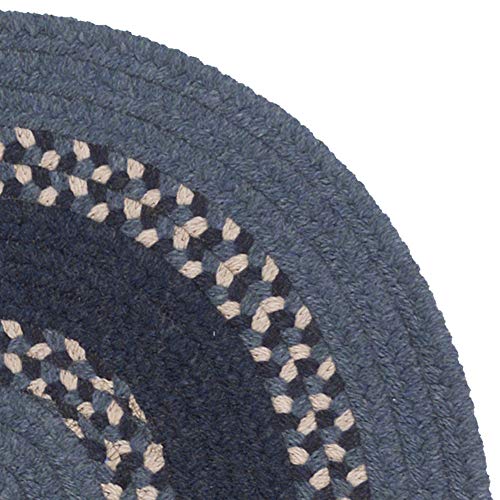 Colonial Mills Corsair Banded Oval Area Rug, 4X6, Blue