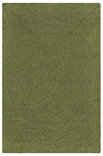 SAFAVIEH Braided Collection 4' x 6' Green BRD315A Handmade Country Cottage Reversible Area Rug