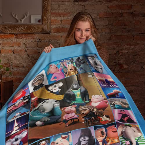 AdrianSantiag Throw Sherpa Fleece Blanket Sing Quilt Warm Soft Flannel Bedding Winter Home Decor Room Essentials, 30x40in, 50x60in, 60x80in