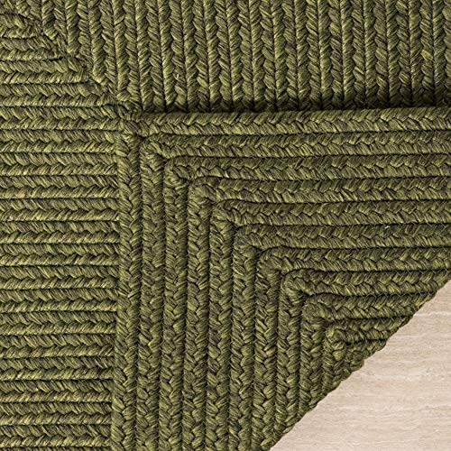 SAFAVIEH Braided Collection 4' x 6' Green BRD315A Handmade Country Cottage Reversible Area Rug