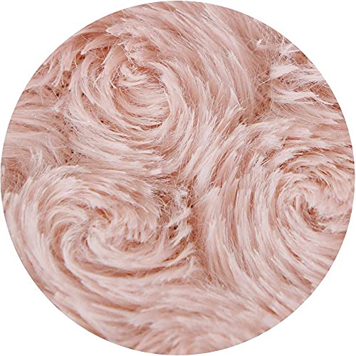 Vangao Throw Blanket Rose Pattern Design Cozy Fuzzy Texture Hypoallergenic for Couch Chair Bed Dimensional Light Weight Luxurious Blanket 50x60, Pink