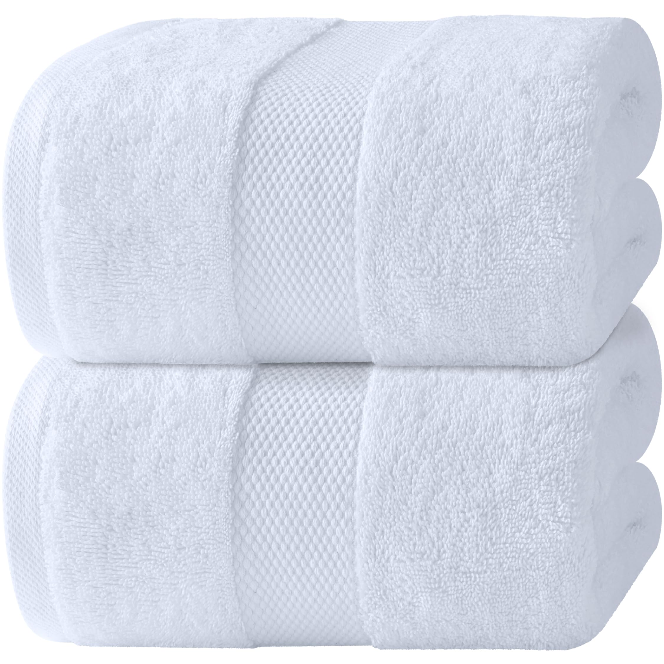 Luxury Bath Sheets Towels for Adults Extra Large | Highly Absorbent Hotel Collection | 35x70 Inch | 2 Pack (White)