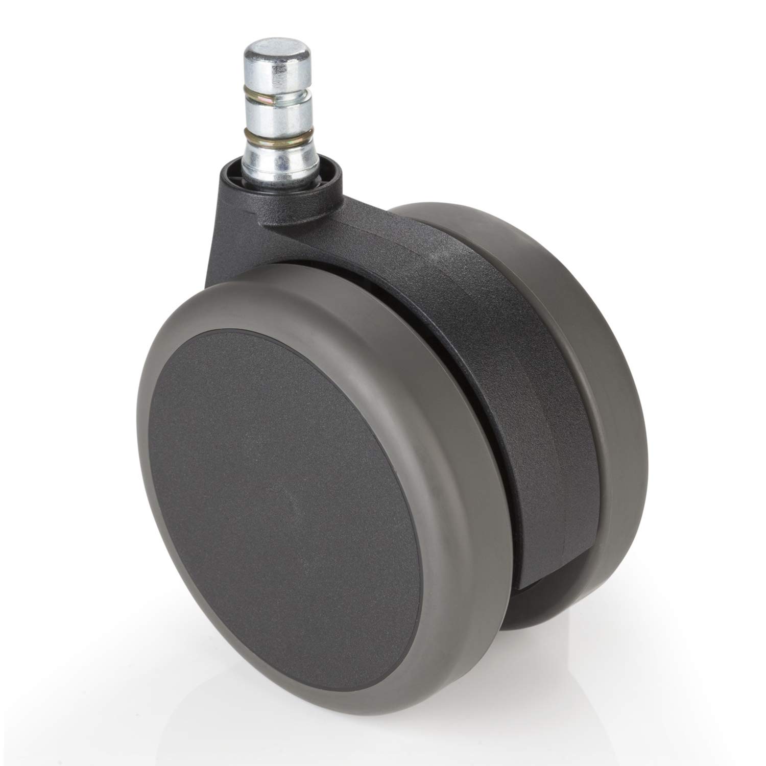 hjh OFFICE 3 inch Office Chair Caster Wheels 7/16 inch Stem Diameter (Set of 5) Casters for Hard Floors