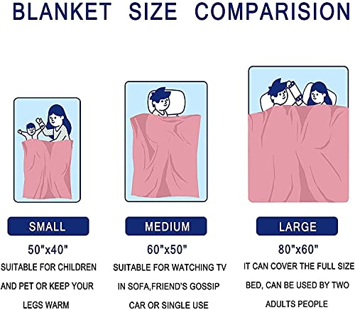 Cartoon Blanket Super Soft Flannel Throw Blanket Warm Comfortable Blanket Gifts for Kids Adults All Season 50"x40"