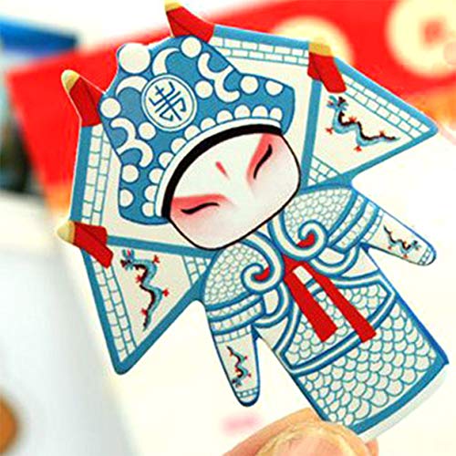 NHW 35Pcs Exquisite Chinese Classical Beijing Peking Opera Mini Facebook Bookmarks Creative Stationery Set Best Gift for Student (7)
