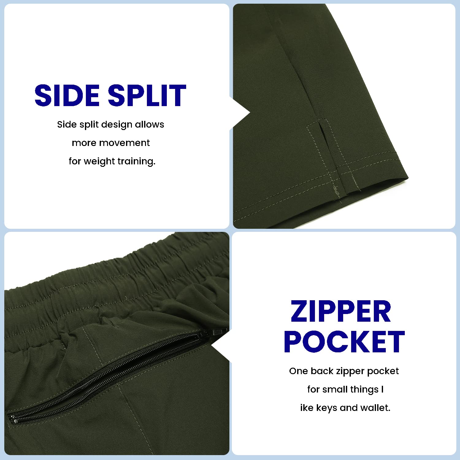 COOFANDY Men's 2 Pack Gym Workout Shorts 7 Inch Quick Dry Athletic Shorts Lightweight Running Shorts with Pockets