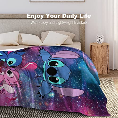 Cartoon Blanket Super Soft Flannel Throw Blanket Warm Comfortable Blanket Gifts for Kids Adults All Season 50"x40"