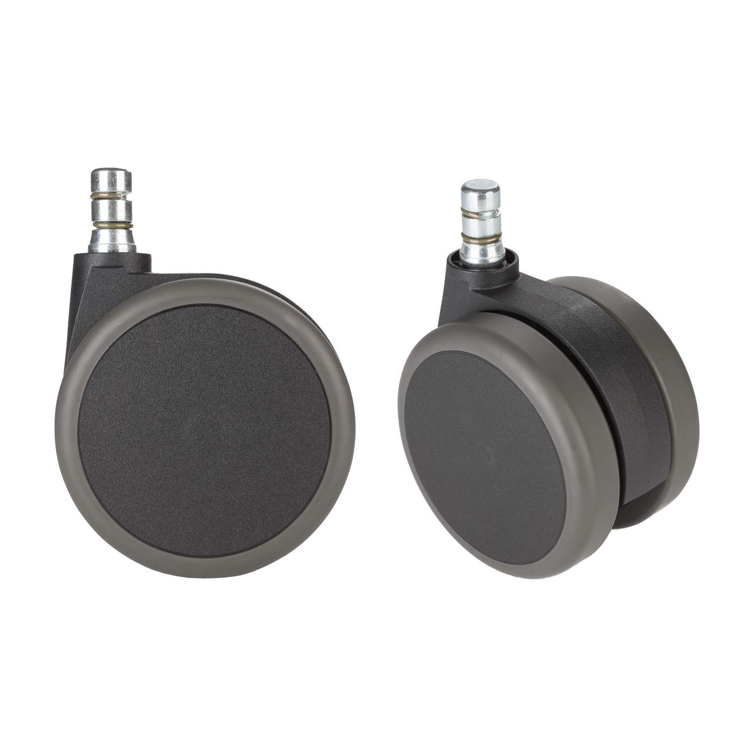 hjh OFFICE 3 inch Office Chair Caster Wheels 7/16 inch Stem Diameter (Set of 5) Casters for Hard Floors