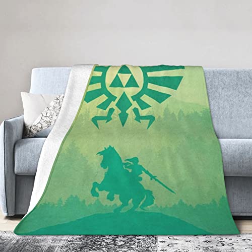TeeDemon Legend Blanket Ultra-Soft Bedding Skin Friendly Flannel All Seasons for Bedroom Sofa Comfortable Throw Blanket, 80''x60''