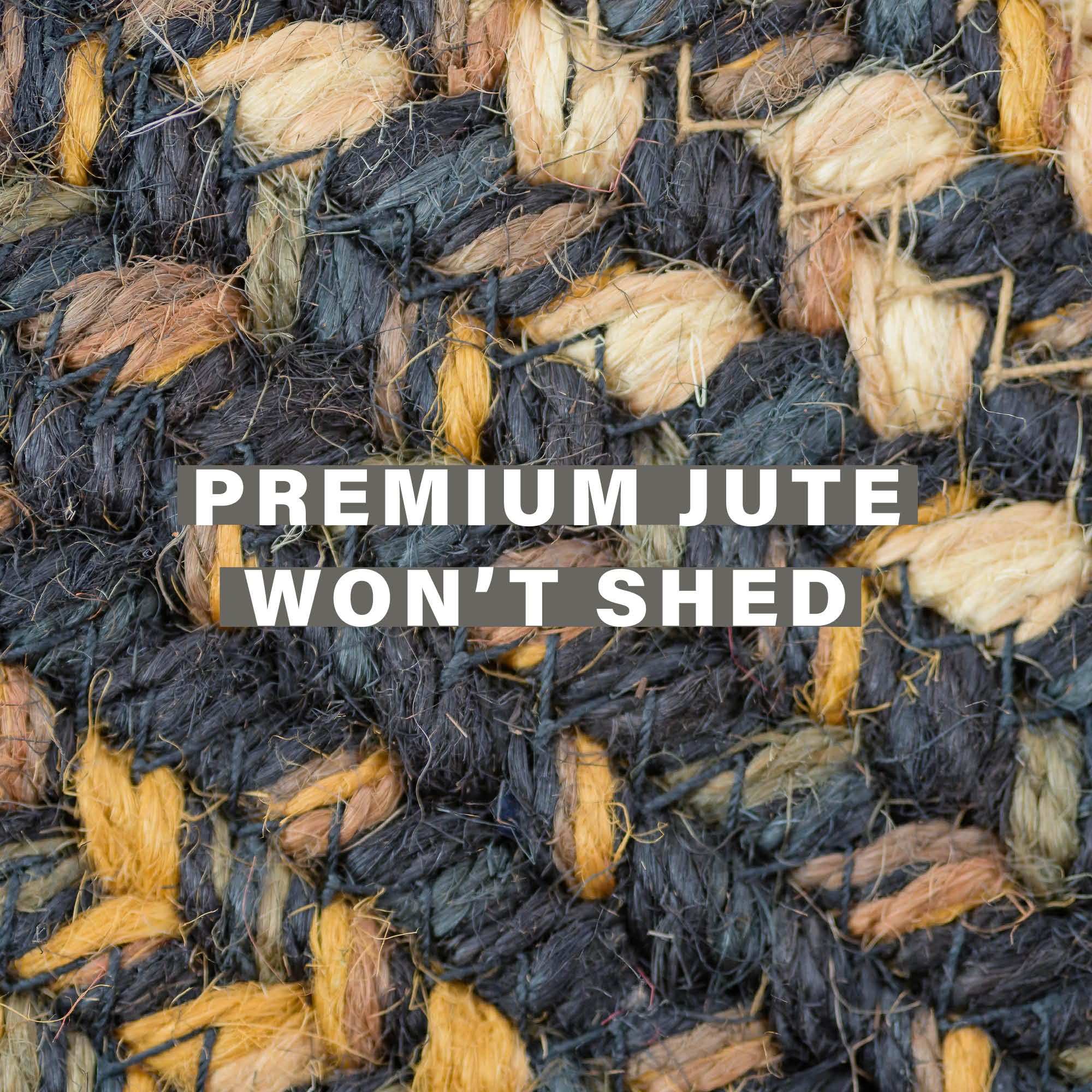 Homespice 20x30” Black Oval Braided Rug. Kilimanjaro Black Jute Oval Rug. Uses- Entryway Rugs, Kitchen Rugs, Bathroom Rugs. Reversible, Rustic, Country, Primitive, Farmhouse Decor Rug