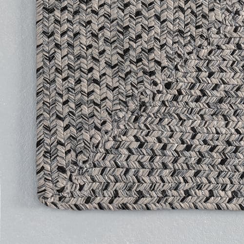nuLOOM Jayda Braided Ombre Indoor/Outdoor Area Rug, 4x6, Charcoal