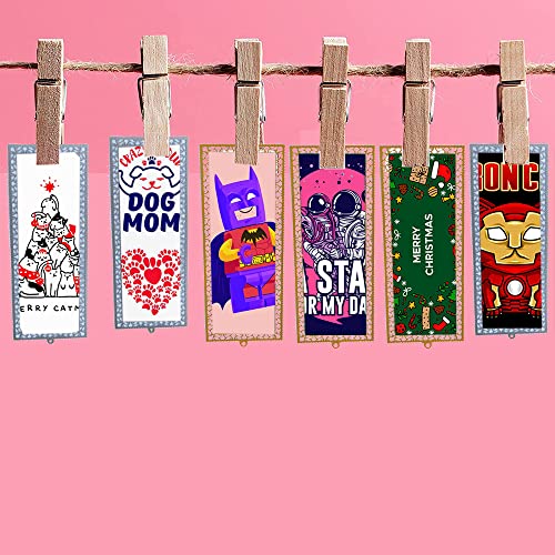 Blank Bookmark 100pcs Metal Bookmark with Dents for Sublimation Printing (Silver)
