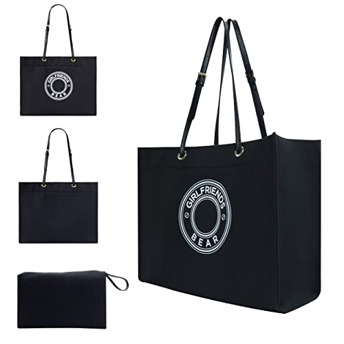 Whale Power Canvas Tote Bag with Zipper Pocket and Purse Large Capacity Shoulder Handbags for Women 2pcs Sets