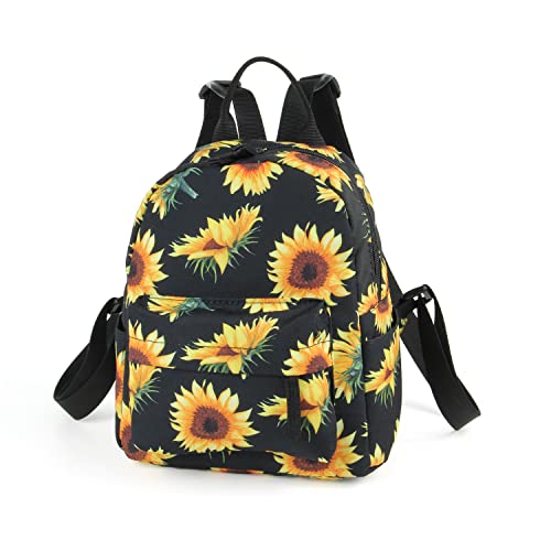 Oweisong Womens Mini Backpack Purse School Backpack for Girls Small Travel Black Backpack Casual Waterproof Shoulder Bag