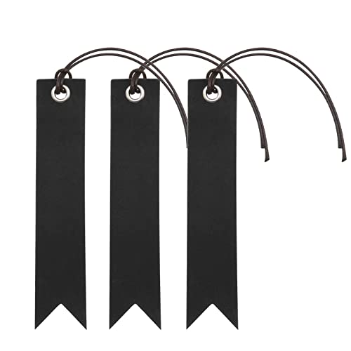 3pcs Leather Bookmarks with Tassel for Men Women Boys Girls Kids Handmade Page Markers Perfect Gift for Reader Writers Authors Poets Coffee Color
