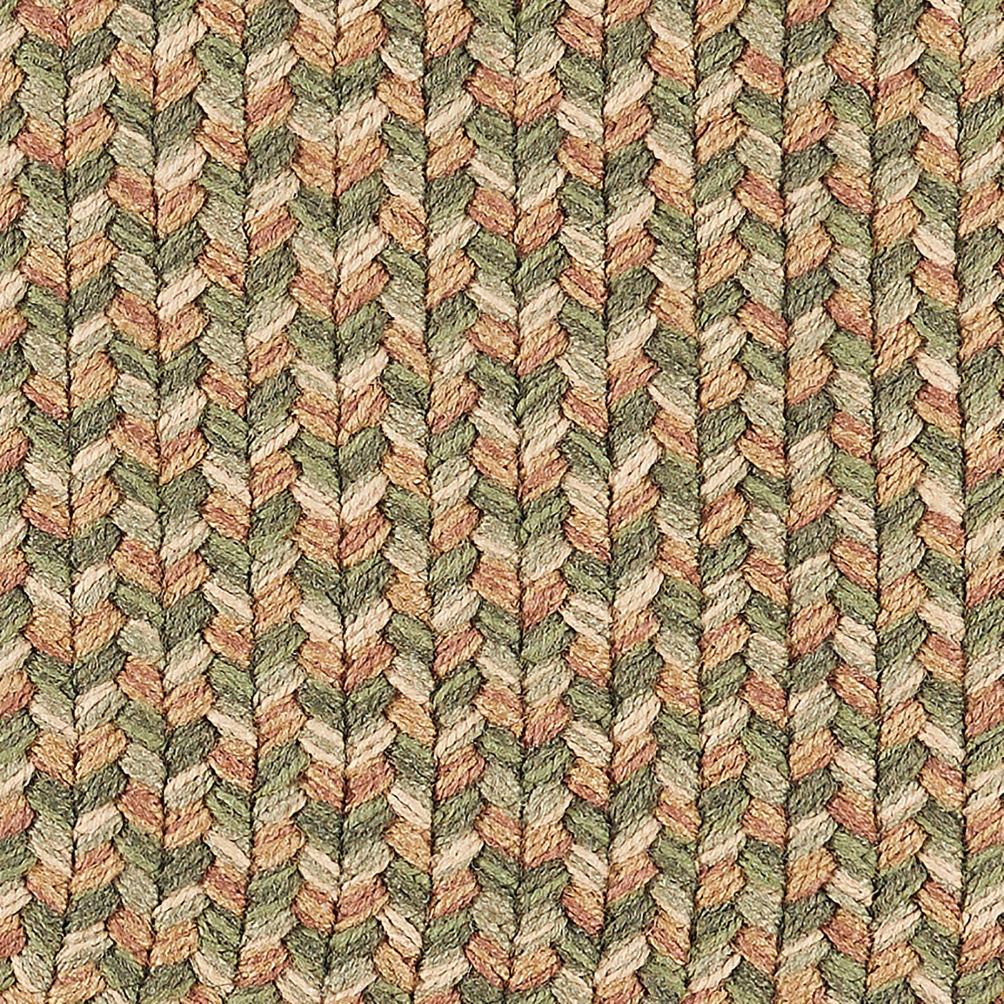 Super Area Rugs Braided Rug Sanibel Indoor/Outdoor Braided Classic American Made Carpet, Basil Tweed, 4' x 6' Oval