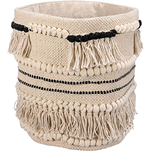 Primitives by Kathy Black Tassels Decorative Bin