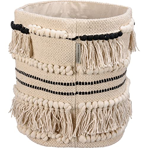 Primitives by Kathy Black Tassels Decorative Bin