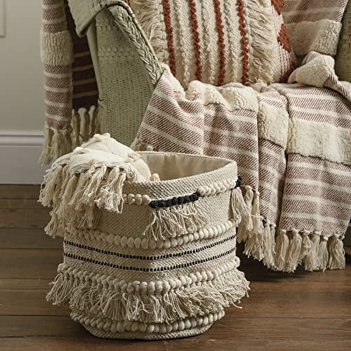 Primitives by Kathy Black Tassels Decorative Bin