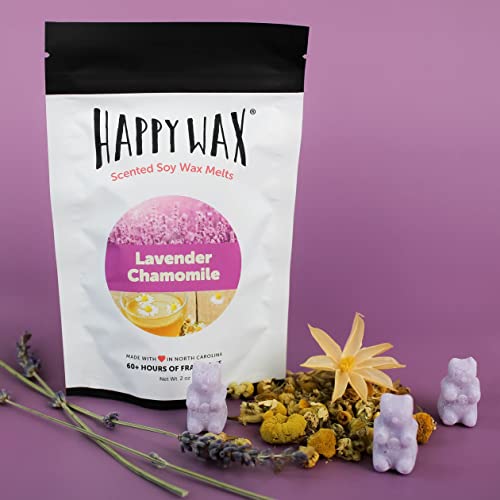 Happy Wax Lavender Lovers Collection Scented Natural Soy Wax Melts β 6 Total Oz. of Scented Wax Melts, Collection Includes 2oz Lavender Cactus, 2oz Calming Lavender, and 2oz Lavender Chamomile