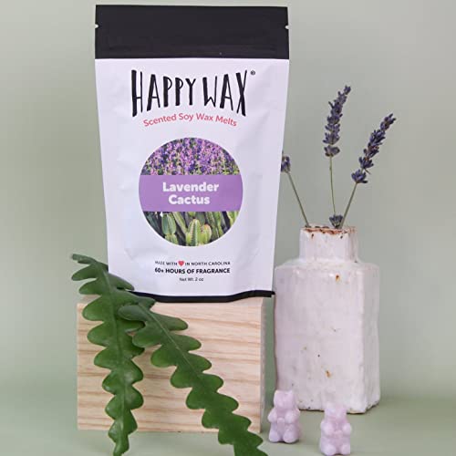 Happy Wax Lavender Lovers Collection Scented Natural Soy Wax Melts β 6 Total Oz. of Scented Wax Melts, Collection Includes 2oz Lavender Cactus, 2oz Calming Lavender, and 2oz Lavender Chamomile