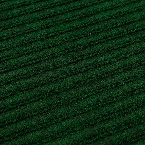 Mohawk Home Utility Floor Mat Solid Dark Forest Green (2' x 6') Perfect for Garage, Entryway, Porch, and Laundry Room
