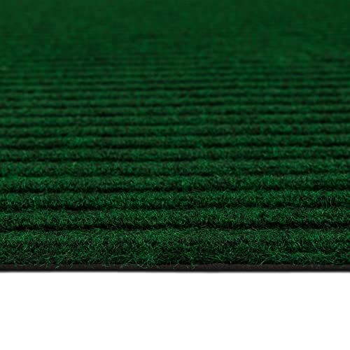 Mohawk Home Utility Floor Mat Solid Dark Forest Green (2' x 6') Perfect for Garage, Entryway, Porch, and Laundry Room