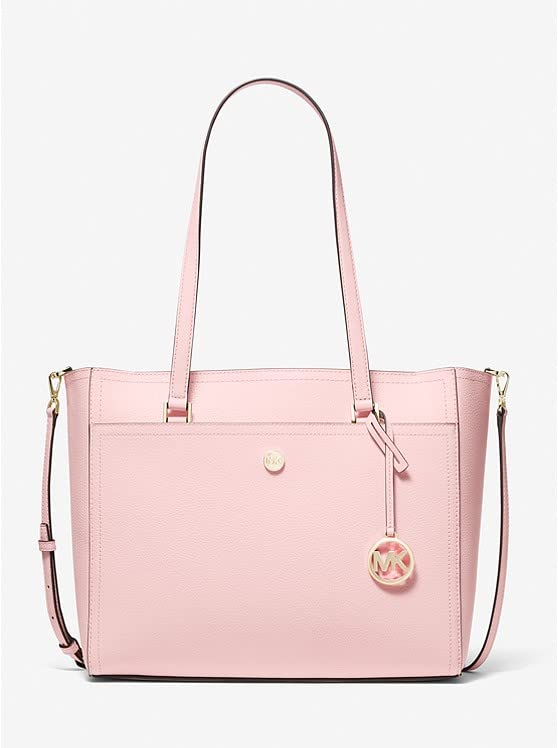Michael Kors Maisie Large Pebbled Leather 3-IN-1 Tote Bag (DK Powder Blush)