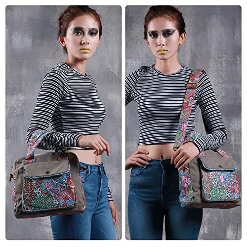 Black Butterfly Premium Canvas Tote Shoulder Bag, Top Handle Bag for Womens, Light and Small Style (Grey-plus)