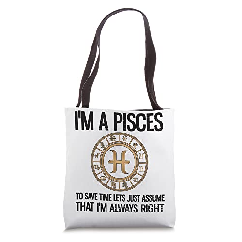 I'm A Pisces Zodiac Sign Pisces Horoscope Tote Bag