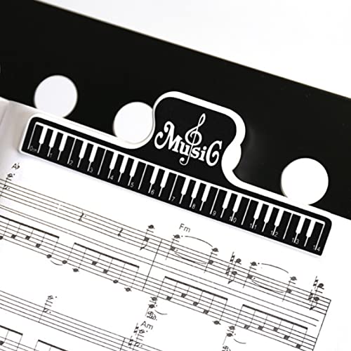 2Pcs Music Book Clip Plastic Sheet Music Holders Page Marker Clips File Clips for Shops Home Office and School Black Page Clips Book Holder