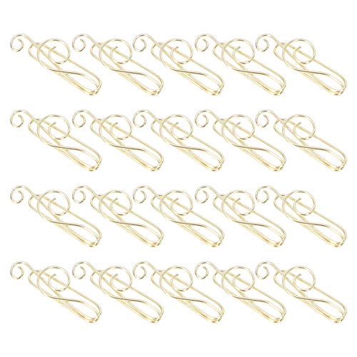 20Pcs Musical Note Paperclip Metal Iron Wire Notebook Agenda Folder Special Shaped Paper Clips for Bookmark Organize Home Office School(golden)