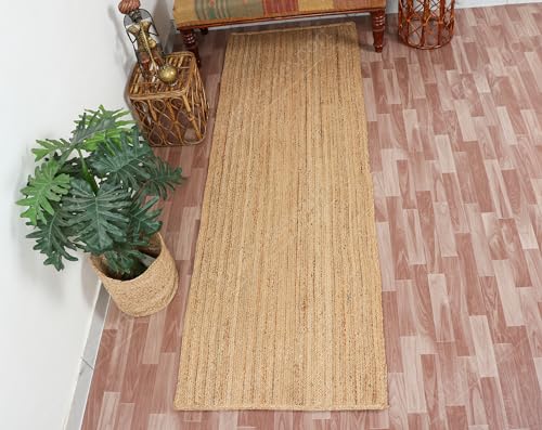 2x3, 2x4, 2x5, 2x6 Ft, 100% Natural Jute Runner Rug - Bohemian Jute Rug, Jute Runner Rug, Natural Fiber Runner Rug, Jute Braided Rug, Boho Decor Rug, Custom Size Rug (2x3 Ft, Area Rug)
