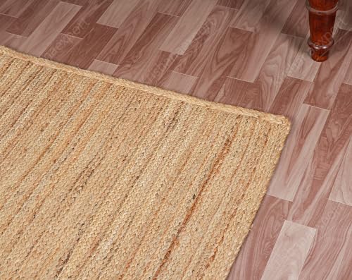 2x3, 2x4, 2x5, 2x6 Ft, 100% Natural Jute Runner Rug - Bohemian Jute Rug, Jute Runner Rug, Natural Fiber Runner Rug, Jute Braided Rug, Boho Decor Rug, Custom Size Rug (2x3 Ft, Area Rug)