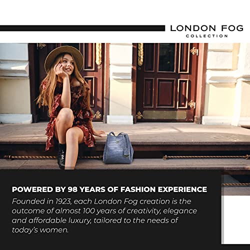 LONDON FOG COCO Lizard Shoulder Bag for Women, Vegan Leather Handbags - Salmon Rose