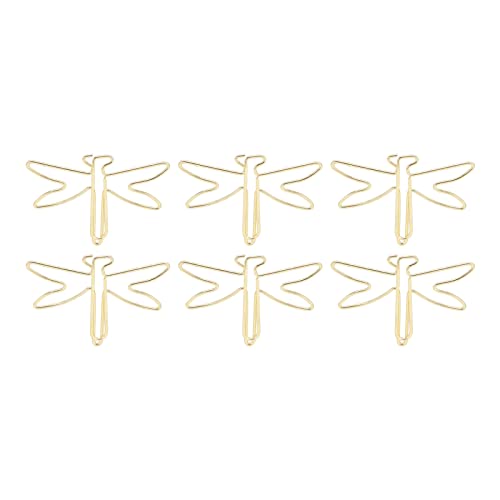 Pssopp 100Pcs Cute Paper Clips, Dragonfly Shaping Funny Paper Clips Bookmarks Planner Clips for Office School Home Desk Organizers
