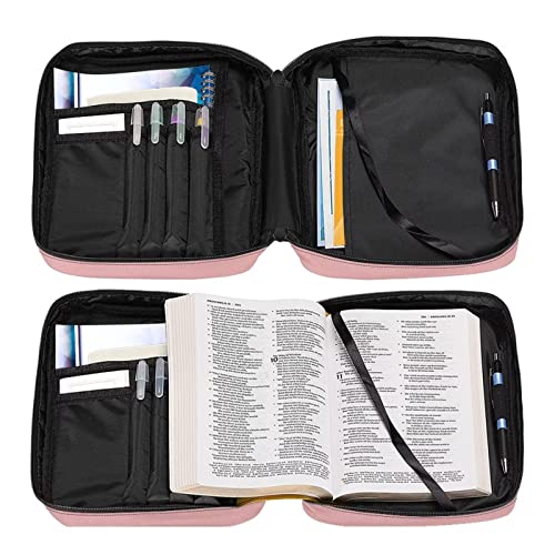 INSTANTARTS Funny Corgi Dog Bible Covers Portable Durable Bible Protective Church Tote Bags Large Size Carrying Book Case Bible Cases
