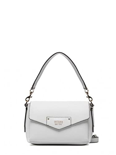 GUESS Eco Brenton Flap Shoulder Bag White One Size