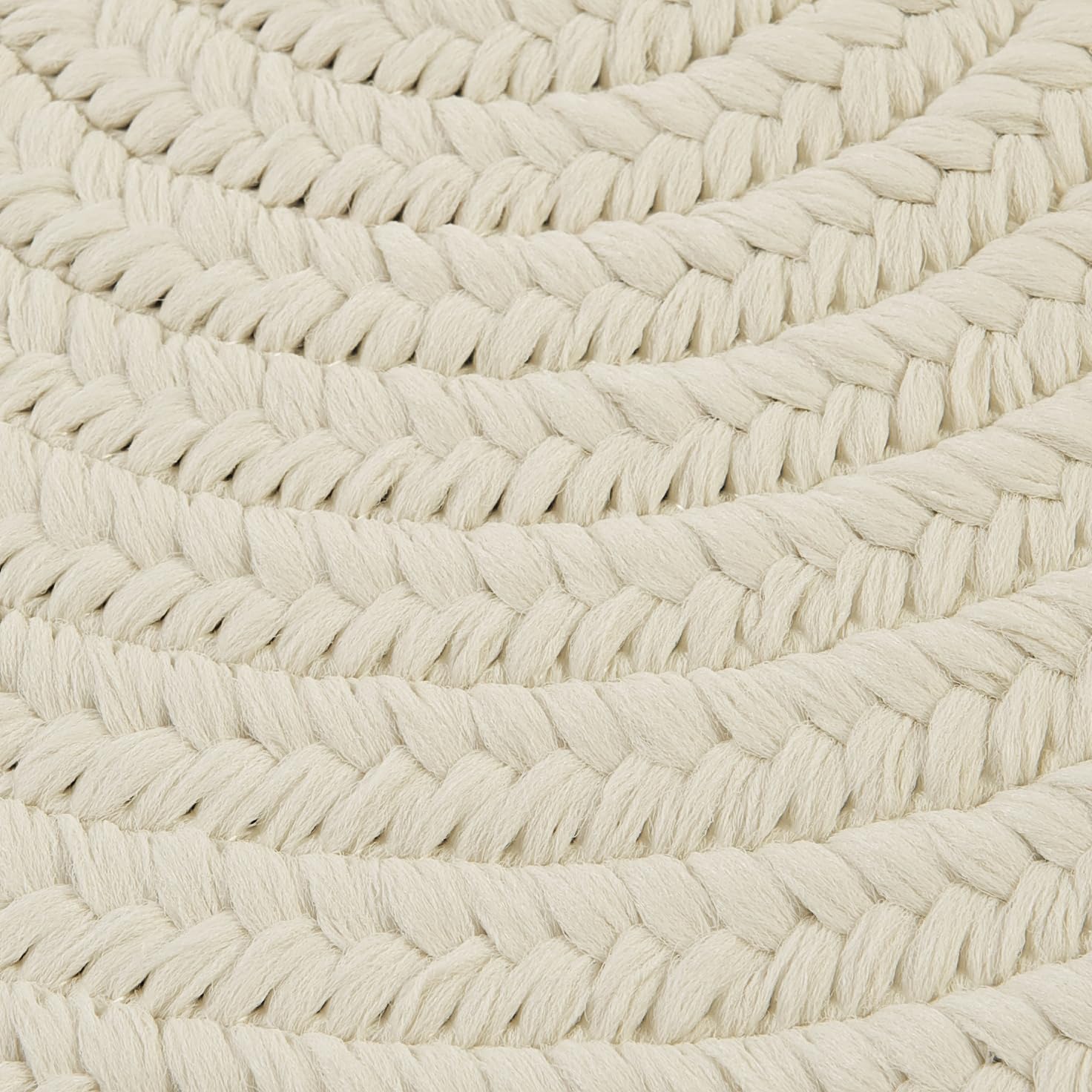 Boca Raton Polypropylene Braided Rug 4x6 White