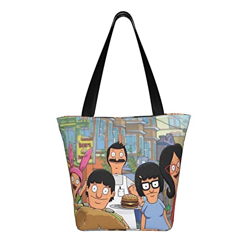 Bobs-Burgers Women's Tote Bag Large Capacity Shoulder Handbag For School Travel Beach Shopping Business Work