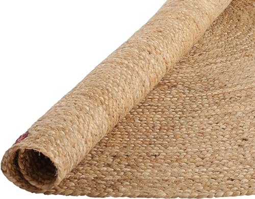 Hand Braided Round Jute Rug Area 4x4 Round Rug Custom Size Round Rug Indian Handmade Home Decor Round Rug 120x120 cm