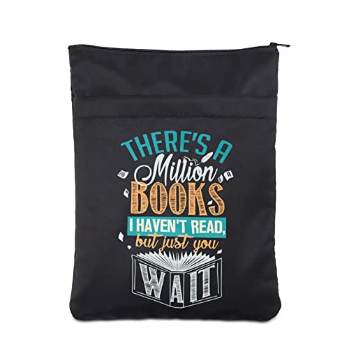 SEIRAA Book Lover Book Sleeve Book Covers with Zipper for Literary Nerds There’s a Million Books I Haven’t Read (Nerds Book Sleeve)
