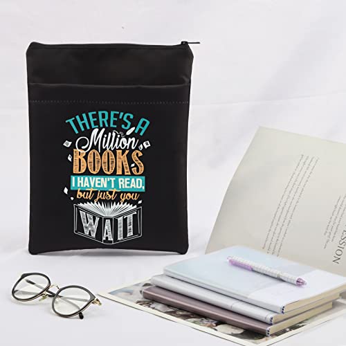 SEIRAA Book Lover Book Sleeve Book Covers with Zipper for Literary Nerds There’s a Million Books I Haven’t Read (Nerds Book Sleeve)