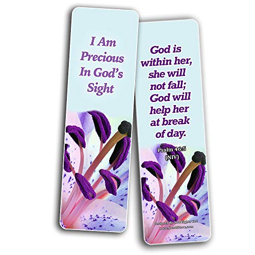 Devotional Bible Verses for Women Bookmarks (60 Pack) - Perfect Giveaways for Sunday School and Ministries Designed to Inspire Women