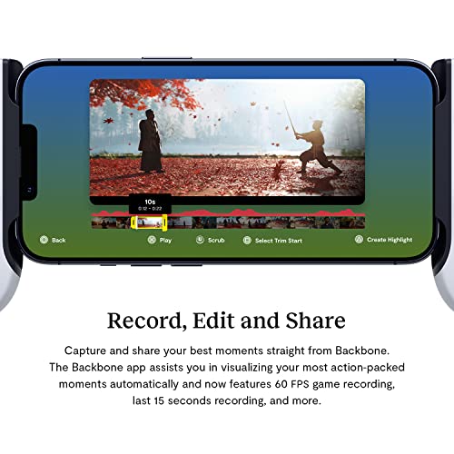 BACKBONE One Mobile Gaming Controller for iPhone [PlayStation Edition] - Enhance Your Gaming Experience on iPhone - Play PlayStation, Steam, Fortnite, Apex, Call of Duty, Genshin Impact & More