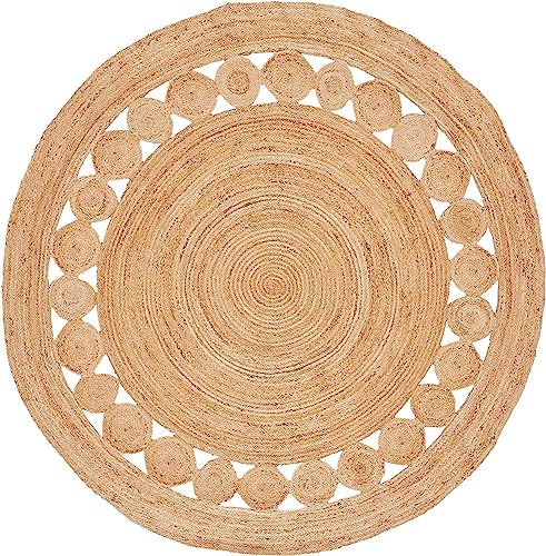 Hand Braided Round Jute Rug Area Round Rug Custom Size Round Rug Indian Handmade Home Decor Round Rug 120x120 cm