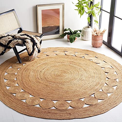 Hand Braided Round Jute Rug Area Round Rug Custom Size Round Rug Indian Handmade Home Decor Round Rug 120x120 cm
